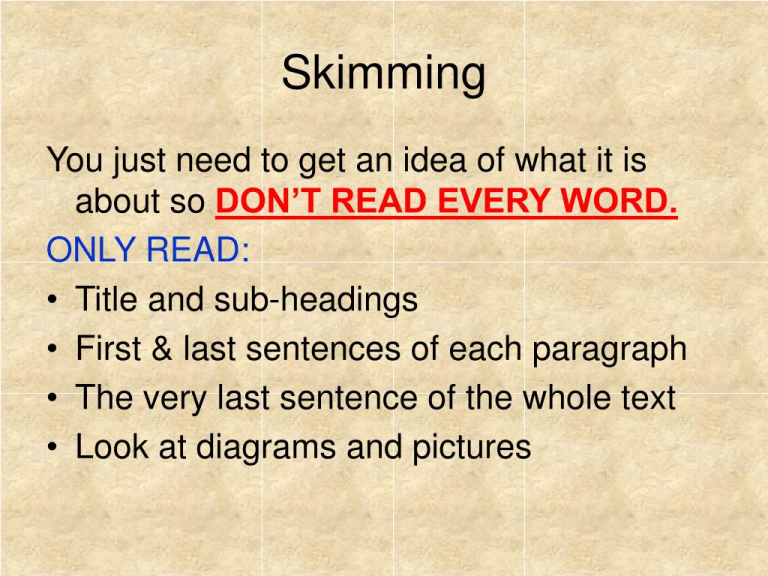 Mastering Skimming and Scanning: Ace Your Reading Tests – Read It ...